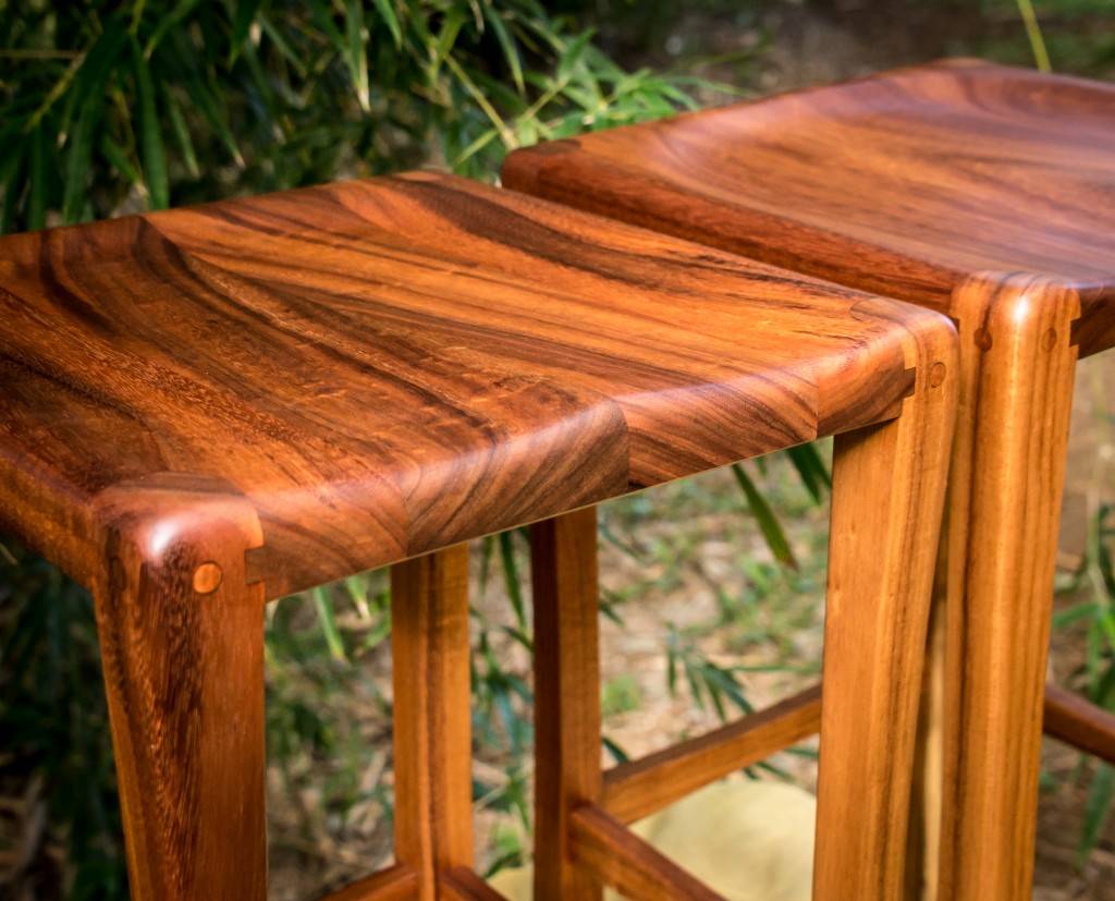 Koa Bar Stools | Mohlenkamp Woodworks